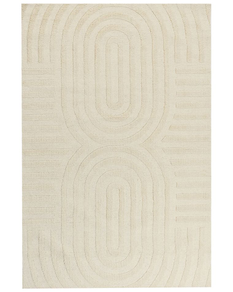 Gulvtæppe beige uld 200 x 300 MASTUNG | Beliani.dk