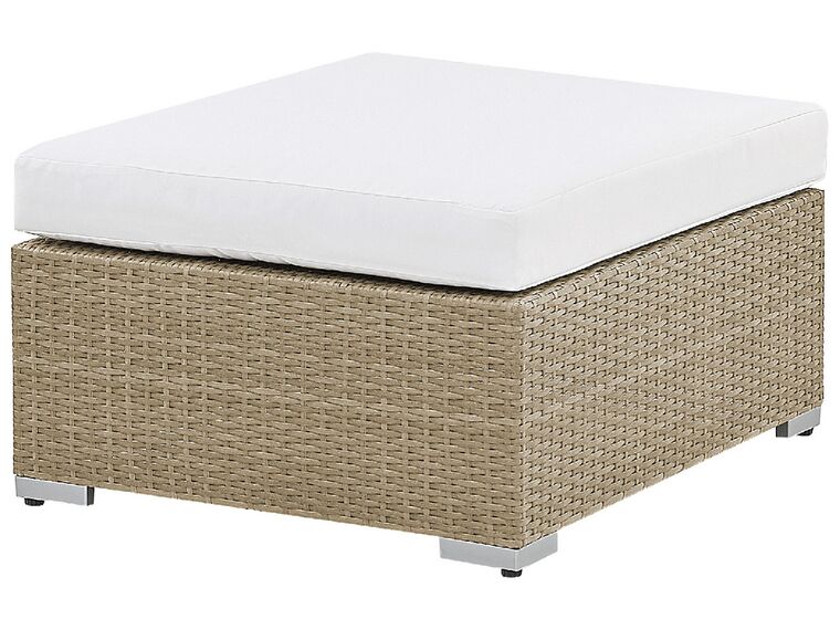 Loungesæt Rattan Brun/Hvid NOTO | Beliani.dk