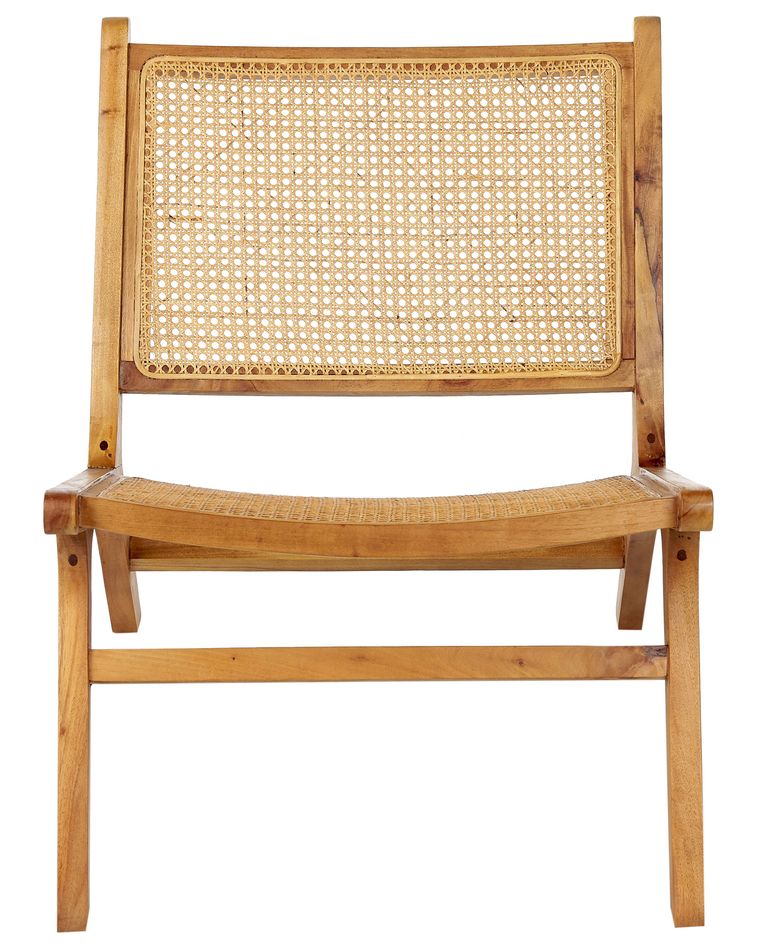 Loungestol flet mahogni/rattan MIDDLETOWN | Beliani.dk